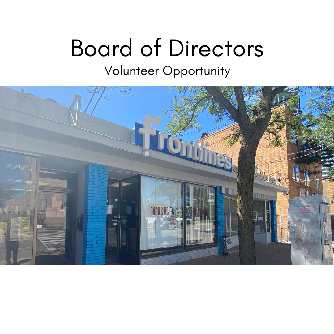 Board of Directors - Volunteer Opportunity | Frontlines Toronto